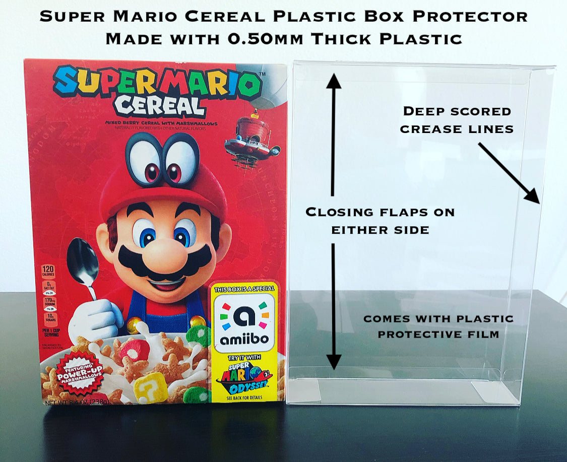 Super Mario Odyssey Amiibo Cereal Box Protectors made with 0.60mm thic ...